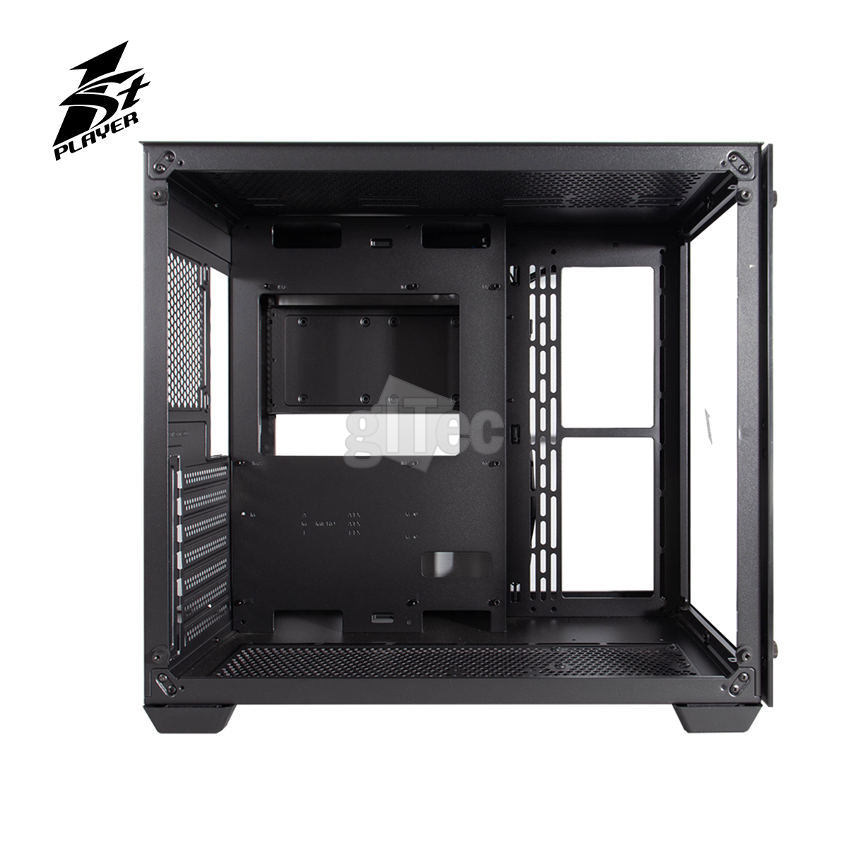 gITec Online Shop -1STPLAYER MEGAVIEW MV7 MV7-BK BLACK Midi-Tower